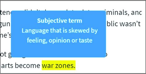 Annotation Visualization Example Of The Bias Annotation Subjective