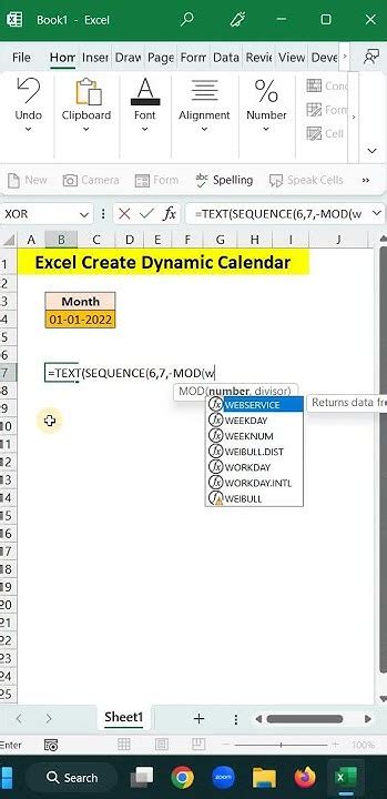 Create Dynamic Calendar In Excel Excel Tricks Shorts Youtube