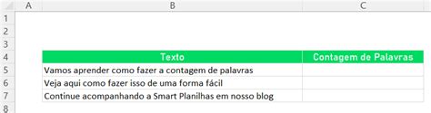 Como Contar Palavras No Excel Smart Planilhas