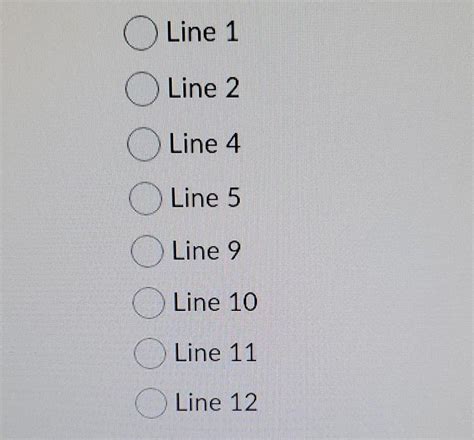 solved which of the following lines of code instantiates an