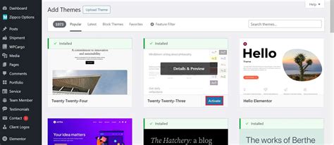how to install a new wordpress theme veeble hosting