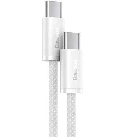 Töltő és Adatátviteli Kábel Dynamic Usb C Usb C 100w Fehér 1 Méter