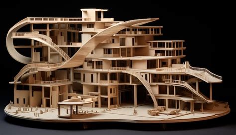Premium Photo A Model Of A Model Of A Building With A Model Of A House