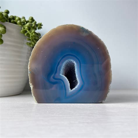 Agate Geode Cut Base Crystal Cavern Imports