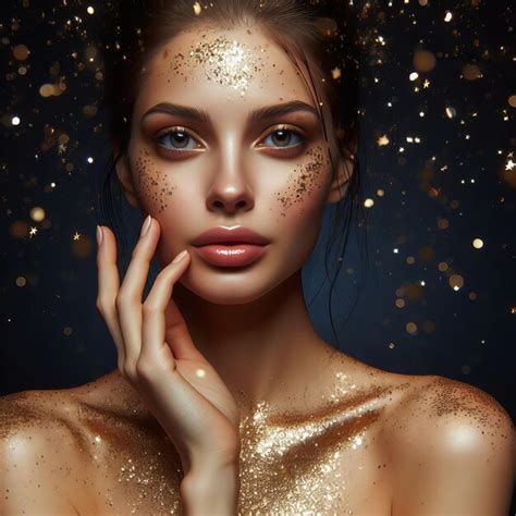 Premium Photo Glitter Makeup