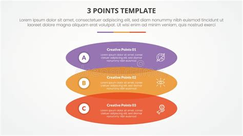 3 Points Stage Template Infographic Concept For Slide Presentation With