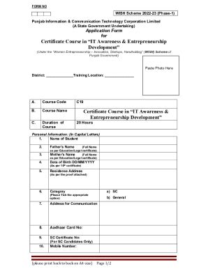 Fillable Online Application Forms For Various Scheme Certificate Etc By The Fax Email Print