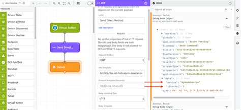 how to send commands to azure iot hub devices using losant