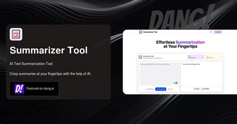 AI Text Summarization Tool Summarizer Tool