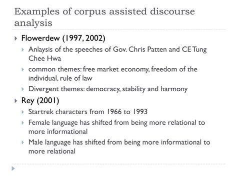 Ppt Using Corpus Tools In Discourse Analysis Powerpoint Presentation