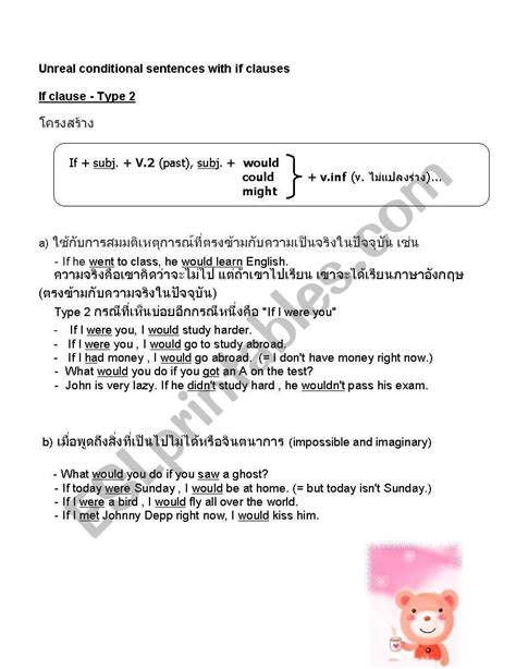 If Clause ESL Worksheet By Angsu Orn