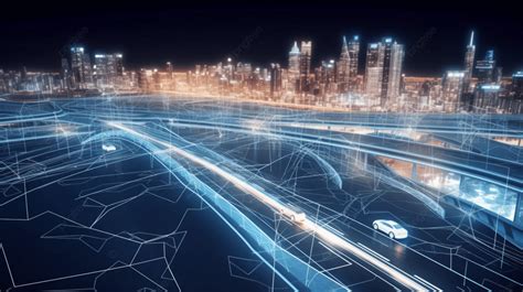 디지털 도로 및 도로 개념 개념이 있는 미래 도시 스톡 사진 자율주행을 표현하는 Ai 컨셉 고속도로를 달리는 차량 주변 차량 정보 배경 일러스트 및 사진 무료 다운로드