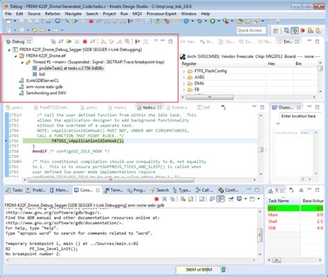 Freertos Arm Thread Debugging With Eclipse And Gdb Mcu On Eclipse