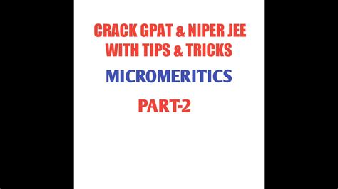 Micromeritics Part YouTube