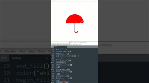 Draw A Umbrella Python Turtle Gui Shorts Atahoja Atahoja Academy Youtube