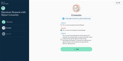 Signer Consent Requests