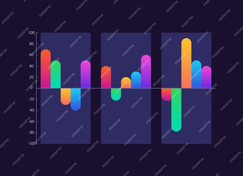 Premium Vector Waterfall Infographic Chart Design Template For Dark Theme