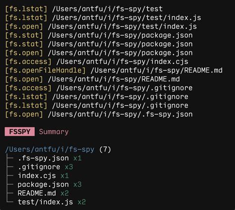 GitHub Antfu Fs Spy Monitoring Fs Accessing For Node Process