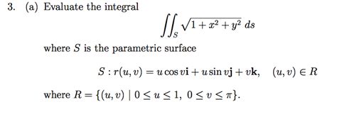 Solved 3 A Evaluate The Integral Double Int S Root 1