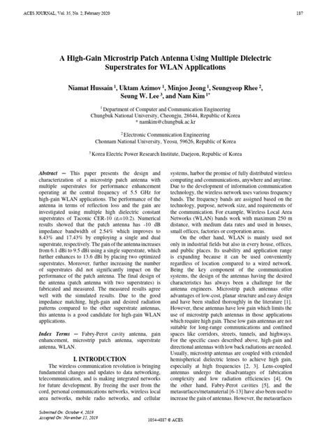 55 A High Gain Microstrip Patch Antenna Using Multiple Dielectric Pdf Antenna Radio