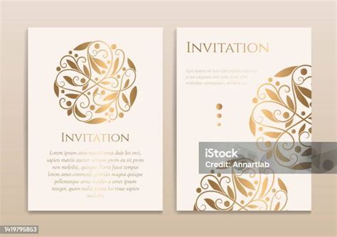 벡터 장식 패턴의 골드 및 화이트 럭셔리 초대 카드 디자인 빈티지 템플릿 배경 과 벽지에 사용할 수 있습니다 장식에 좋은 우아하고 고전적인 벡터 요소 0명에 대한 스톡 벡터