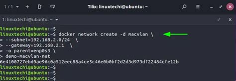 how to create and use macvlan network in docker