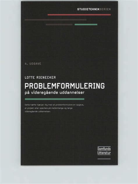 Problemformulering Pu De Videreguende Uddannelser Pdf