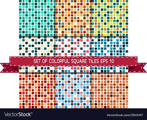 Set Of Colorful Square Tiles Eps10 Royalty Free Vector Image