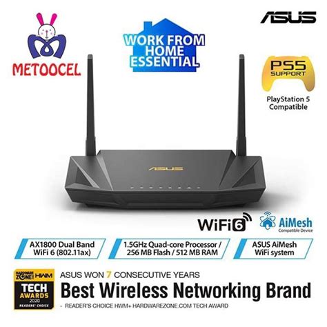 Jual Asus Rt Ax U Ax Dual Band Wifi Wireless Router With Aimesh Di Seller Metoocel