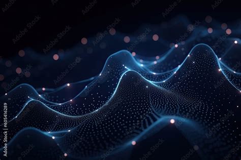 Abstract Connected Dots And Lines Concept Of Ai Technology Motion Of