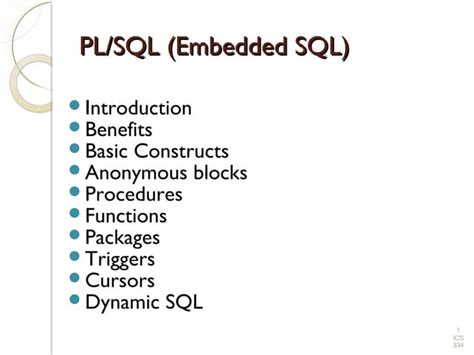 Pl Sql Introduction And Concepts