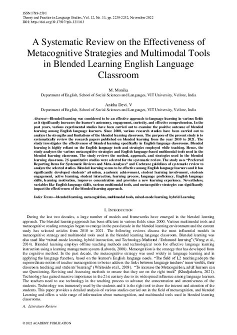 pdf a systematic review on the effectiveness of metacognitive