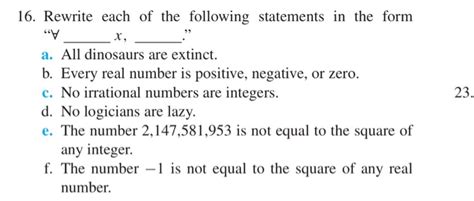 Solved 16 Rewrite Each Of The Following Statements In The Chegg Com