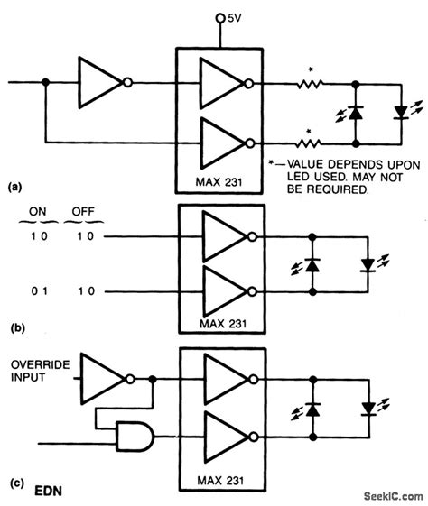 Rs 232c Led Circuit Led And Light Circuit Circuit Diagram