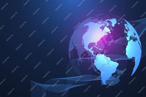 글로벌 네트워크 연결 개념 빅 데이터 시각화 글로벌 컴퓨터 네트워크의 소셜 네트워크 통신 인터넷 기술 사업 과학 삽화