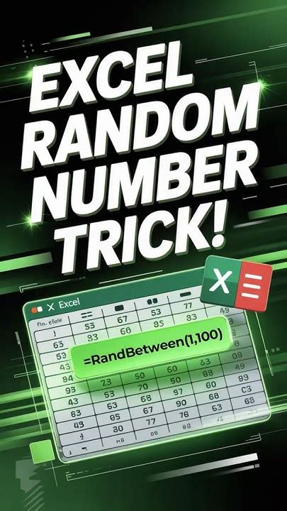 Excel Randbetween Formula Generate Random Numbers Instantly 🔥 Shorts Exceltips Youtube