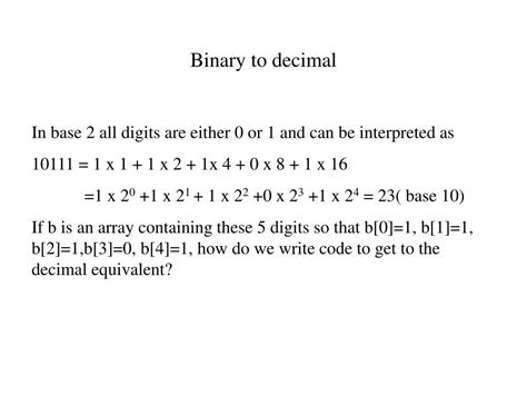 PPT Binary To Decimal PowerPoint Presentation Free Download ID