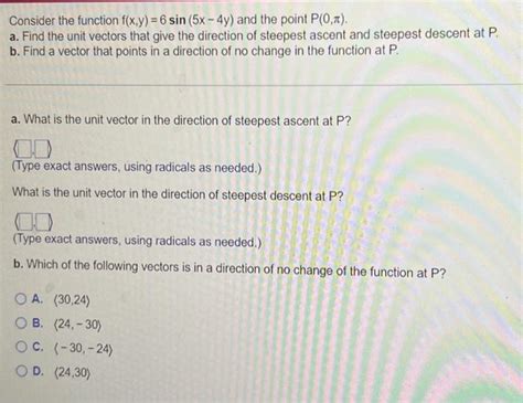 solved consider the function f x y 6sin 5x−4y and the