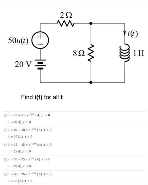 Solved Find I T For All T Chegg Com
