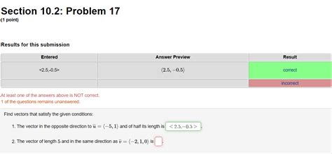 Solved Section 102 Problem 17 1 Point Results For This