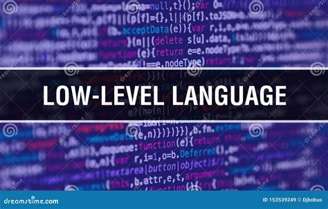Low Level Language With Abstract Technology Binary Code Background