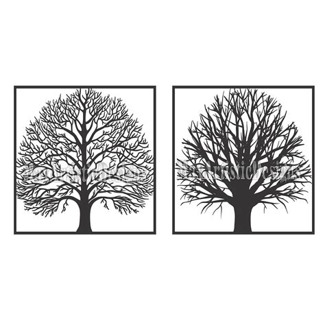 Tree Shaped Panels For Plasma Laser Water Jet Finest CNC Router Vectors In Dxf And Cdr