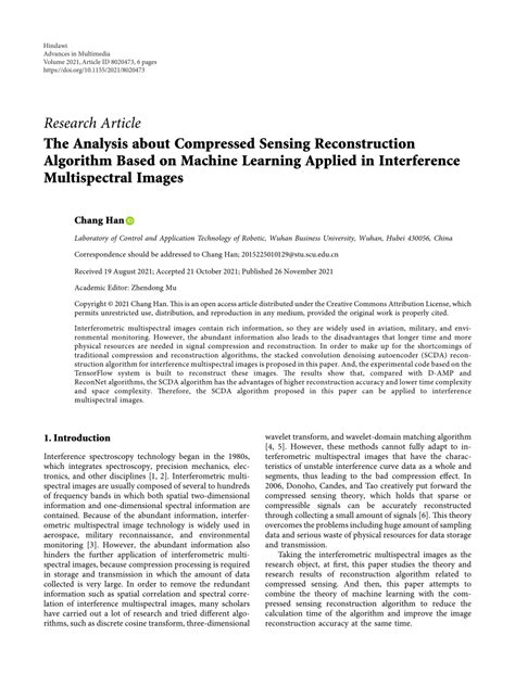 Pdf The Analysis About Compressed Sensing Reconstruction Algorithm