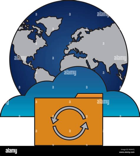 World Cloud Computing Folder Reload Stock Vector Image And Art Alamy