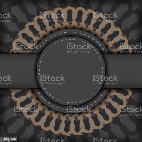 텍스트와 빈티지 패턴에 대한 장소 초대 카드의 준비 그리스 패턴의 회색 색상의 인쇄 디자인 엽서를위한 고급스러운 벡터 템플릿 0명에 대한 스톡 벡터 아트 및 기타 이미지