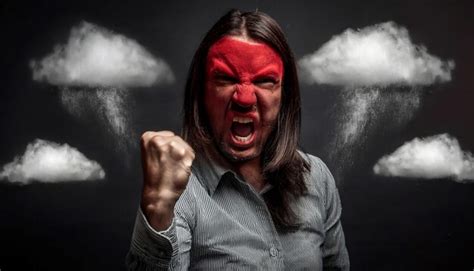 Anger And Emotional Reactions Featuring Symbols Like A Clenched Fist