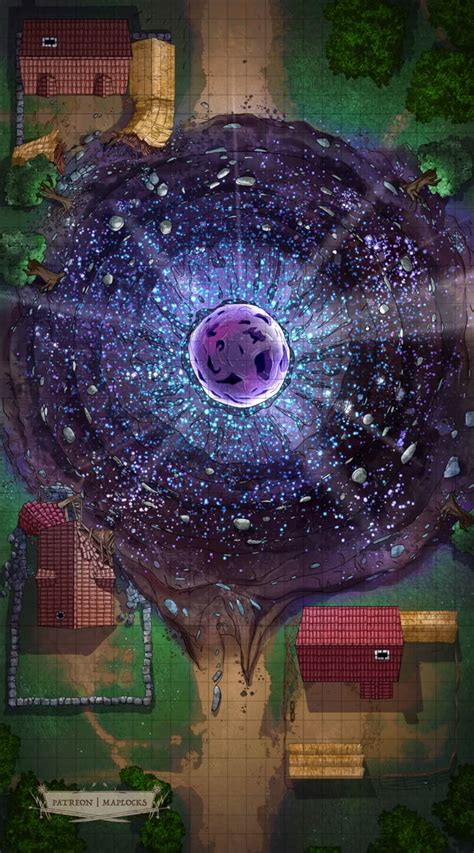 Dive Into A Thrilling Dnd Battle Map Fallen Meteorite Maplocks