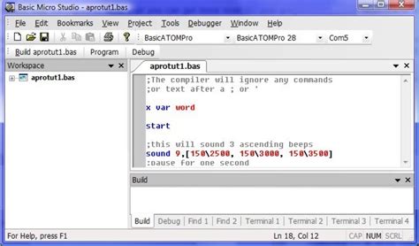 BASIC Micro Studio Programming Tutorial For BASIC Atom Pro XWiki