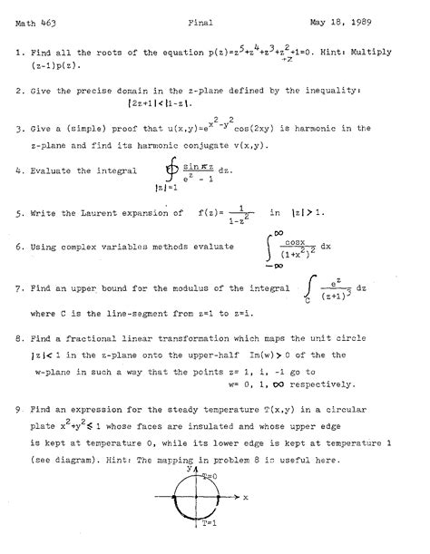9 solved problems final examination math 463 docsity