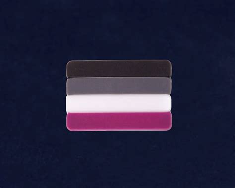 Asexual Flag Rectangle Silicone Pin